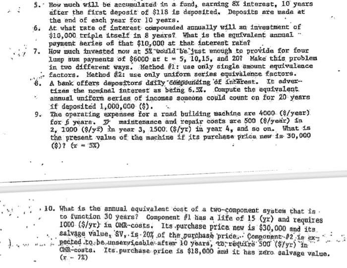 Solved Promblems 5 through 10 followed by the instructions | Chegg.com