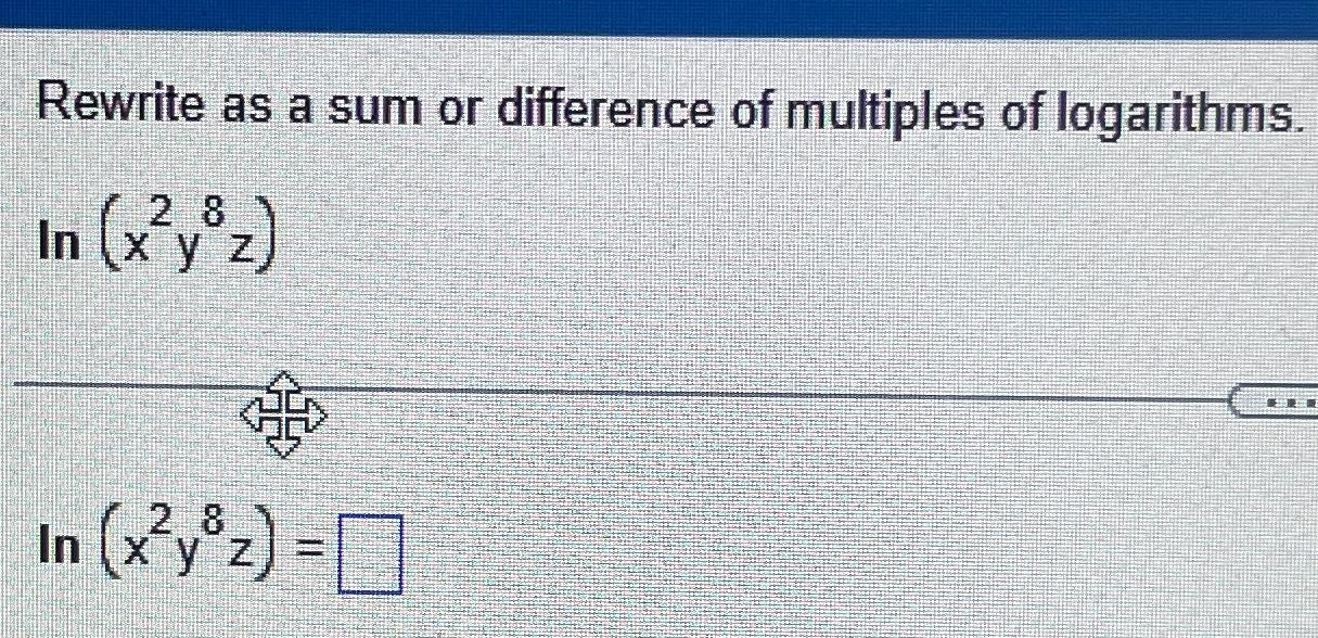 Solved Rewrite as a sum or difference of multiples of | Chegg.com