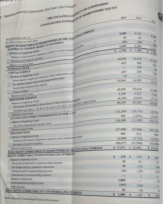 Solved Comparative Analysis Case The Coca-Cola Company and | Chegg.com