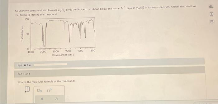 Solved An unknown compound with formula CiH, gives the tR | Chegg.com