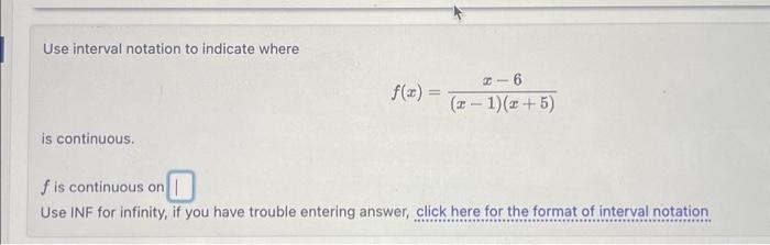 Solved Use interval notation to indicate where | Chegg.com