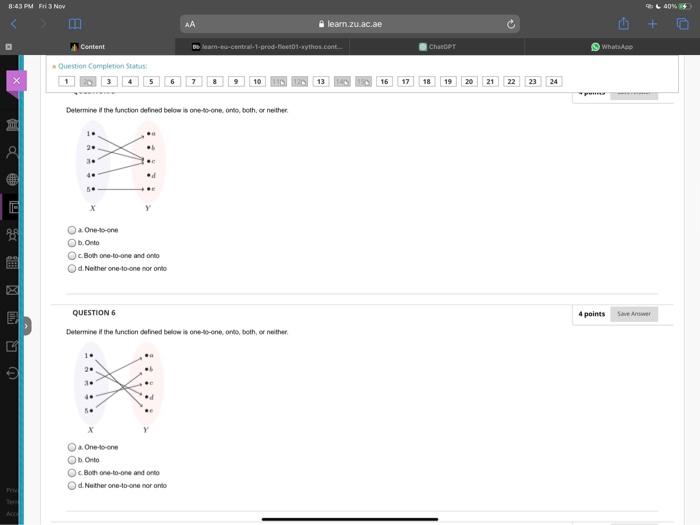 Solved Determine it the function defined below is | Chegg.com