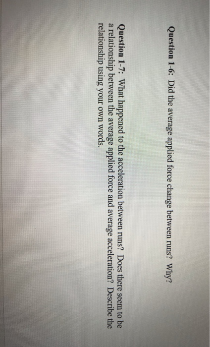 Activity 1-2 - Speeding up of cart Prediction 1-2: | Chegg.com