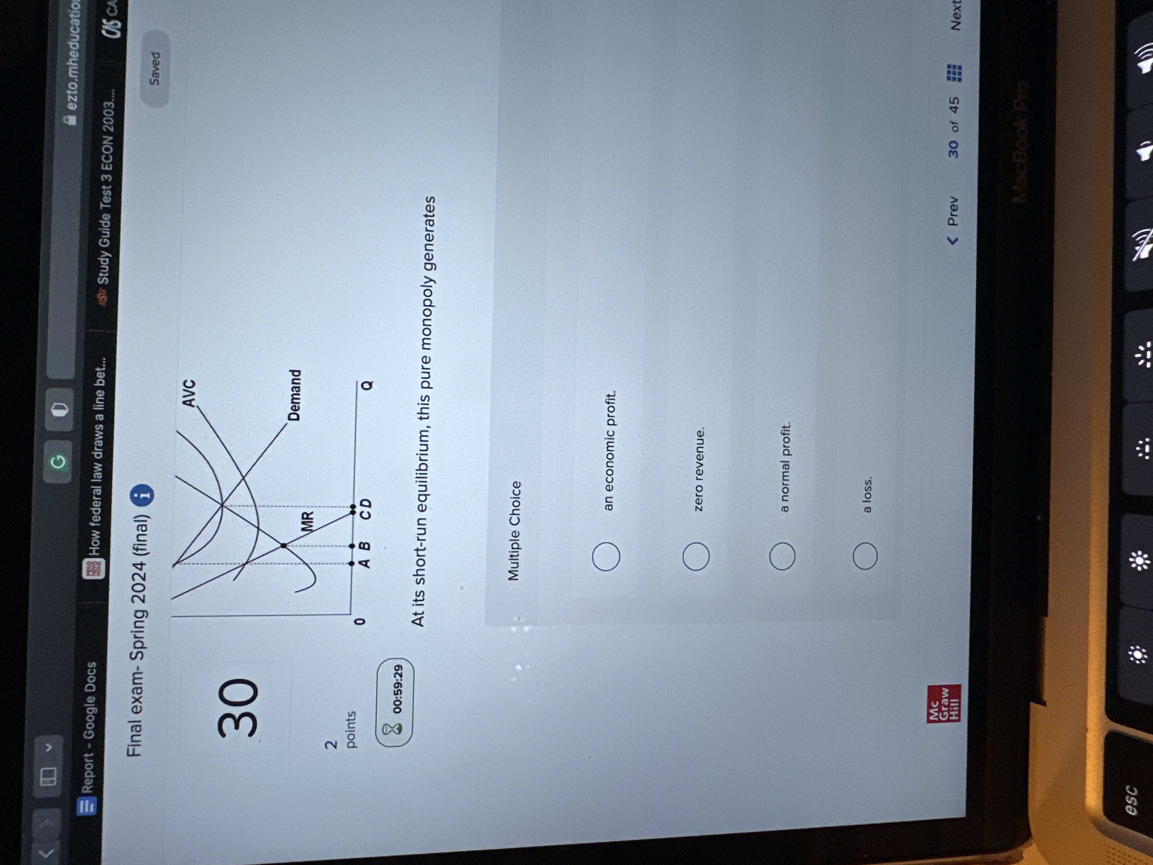 Solved ezto.mheducatioReport - ﻿Google DocsHow federal law | Chegg.com