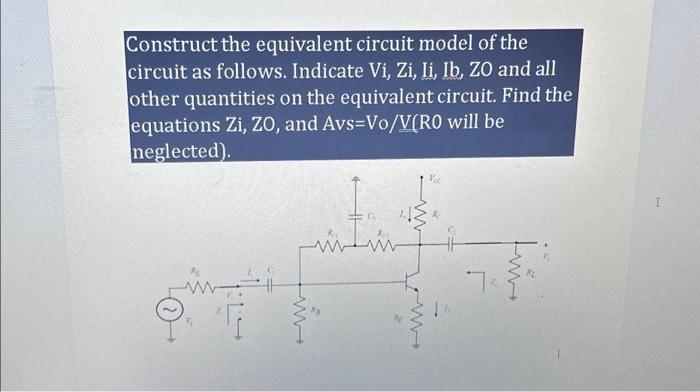 Construct the equivalent circuit model of the circuit | Chegg.com