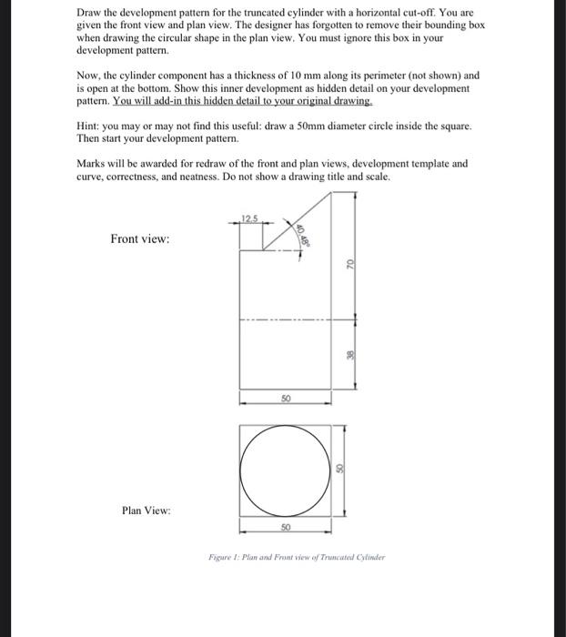 Solved Draw the development pattern for the truncated | Chegg.com