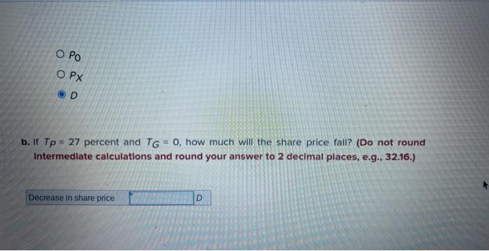 Solved would expect the share price to decline by the amount | Chegg.com