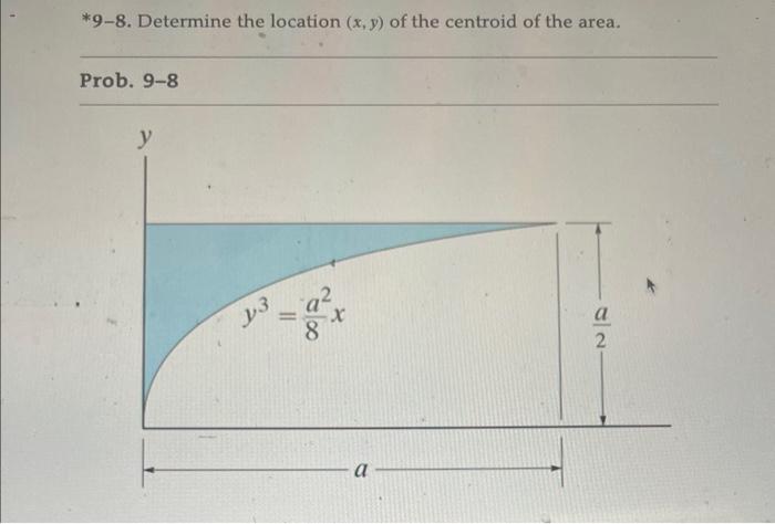 Solved *9-8. Determine the location (x,y) of the centroid of | Chegg.com