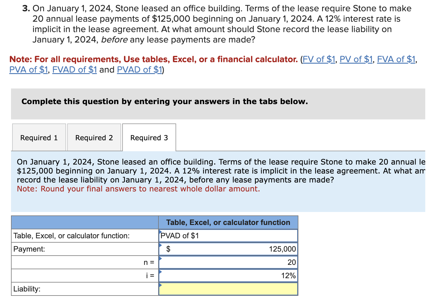 Solved On January 1, 2024, ﻿Stone leased an office building. | Chegg.com