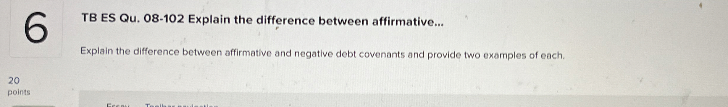 Solved TB ES Qu. 08-102 ﻿Explain the difference between | Chegg.com