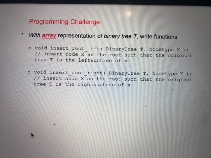 Solved Array Representation of Binary Tree • Label the | Chegg.com