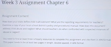 Solved Week 3 ﻿Assignment Chapter 6Assignment ContentHow don | Chegg.com