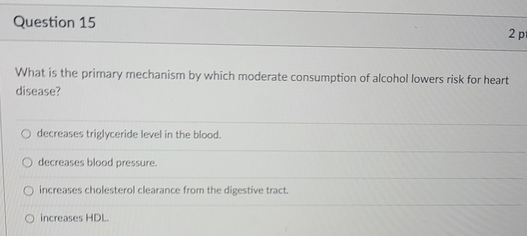 Solved Moderate drinking is defined as up to 1 drink per day | Chegg.com