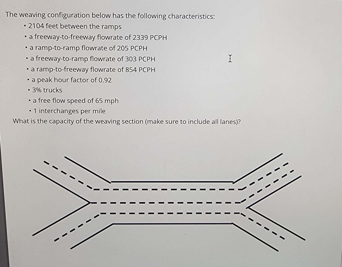 Solved The weaving configuration below has the following | Chegg.com