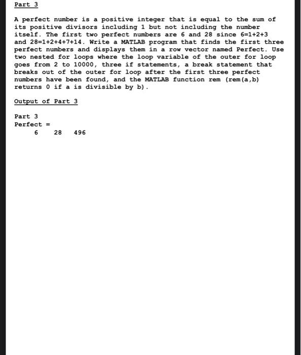 Solved Program 5 has 3 parts. Put all 3 parts in a single | Chegg.com