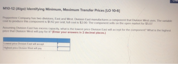 Solved Ched M10-12 (Algo) Identifying Minimum, Maximum | Chegg.com