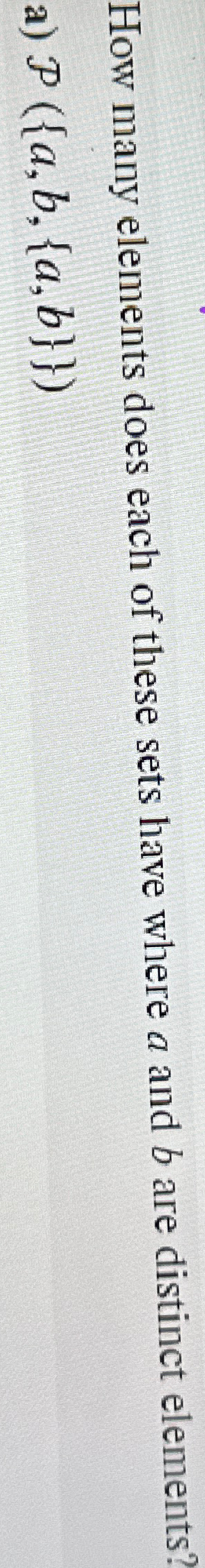 Solved How many elements does each of these sets have where | Chegg.com