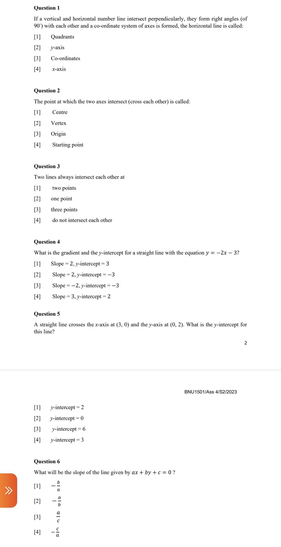 Solved Question 1 If a vertical and horizontal number line | Chegg.com