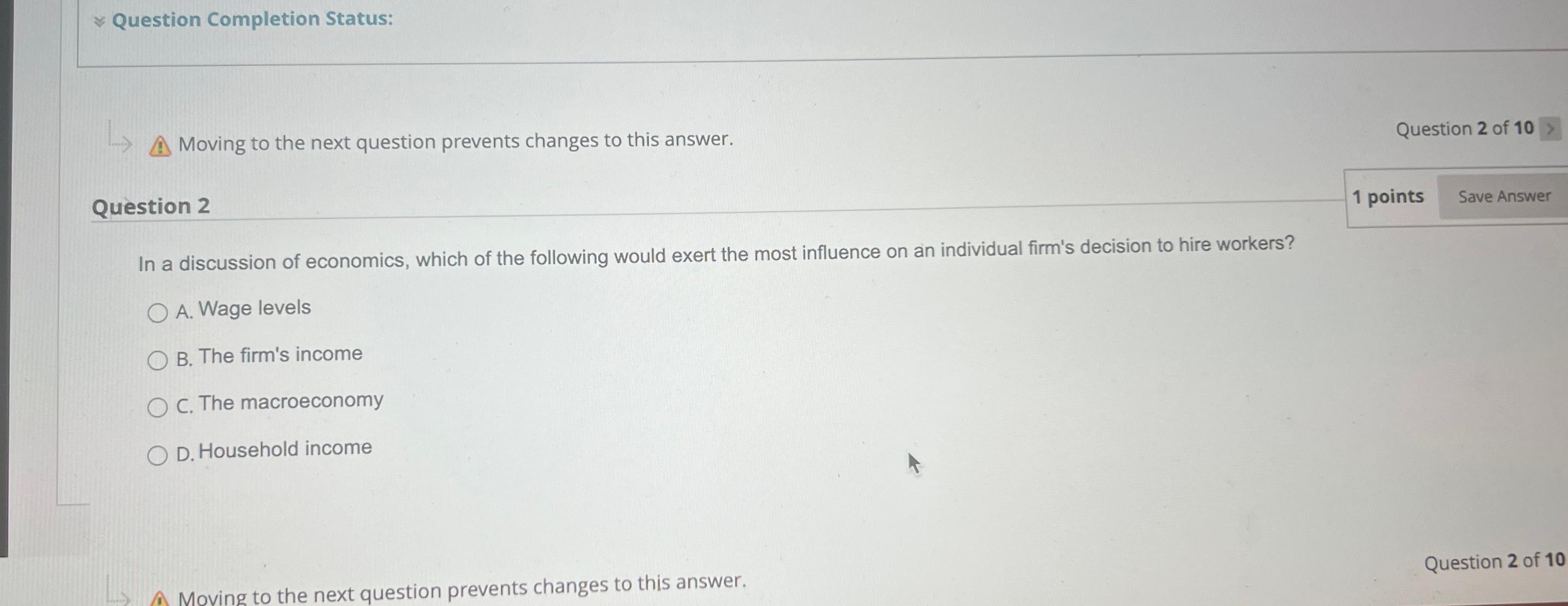 Solved Question Completion Status:Moving to the next | Chegg.com