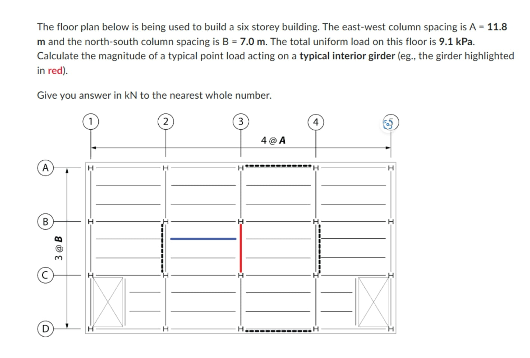 Solved The floor plan below is being used to build a six | Chegg.com