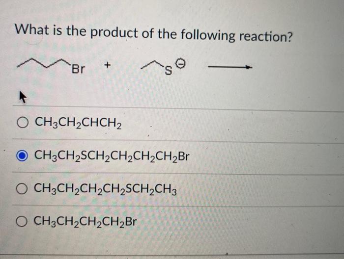 Solved What is the product of the following reaction? Br so | Chegg.com