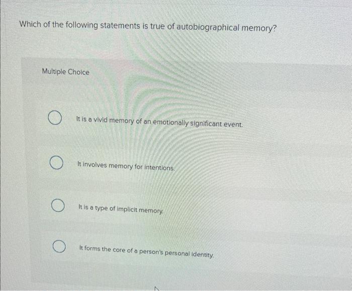 Solved Which of the following statements is true of | Chegg.com