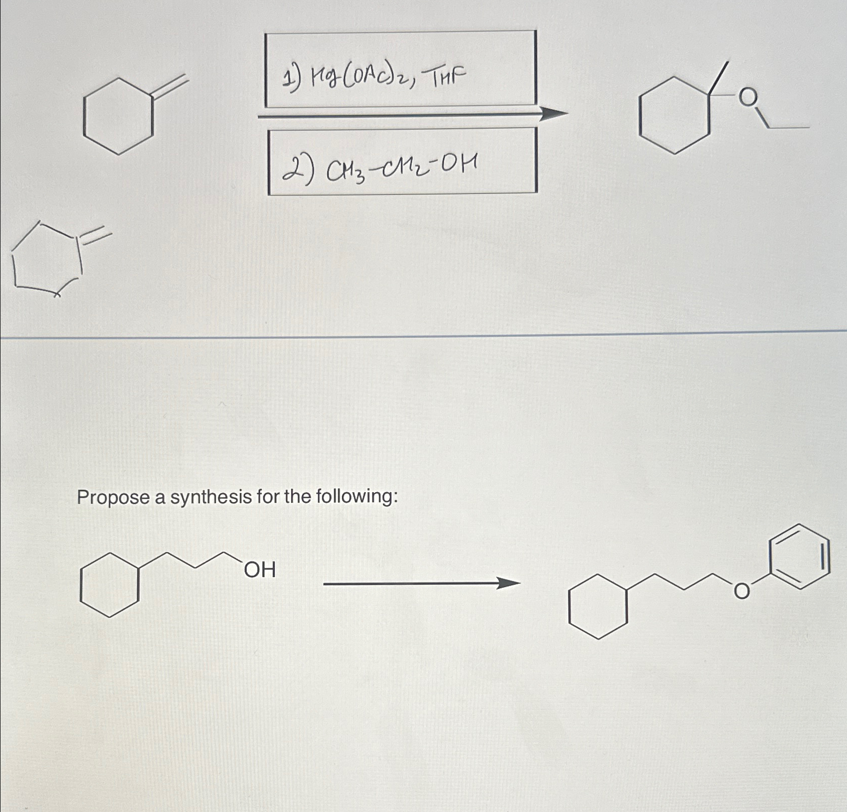 Solved Propose a synthesis for the following: | Chegg.com