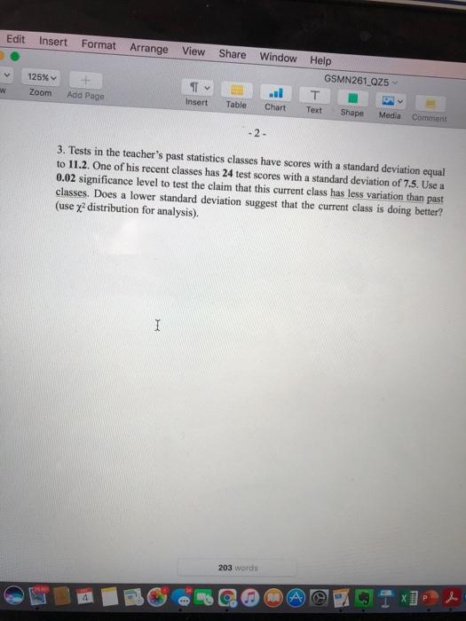 Solved Edit Insert Format Arrange View Share Window Help | Chegg.com