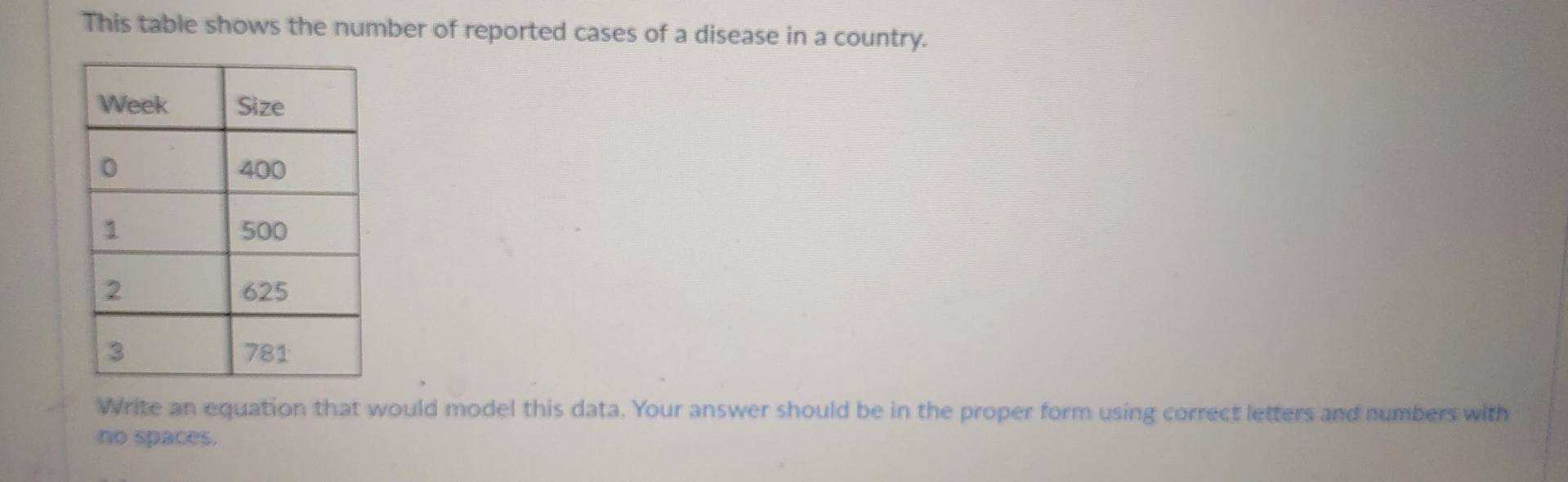 Solved This table shows the number of reported cases of a | Chegg.com