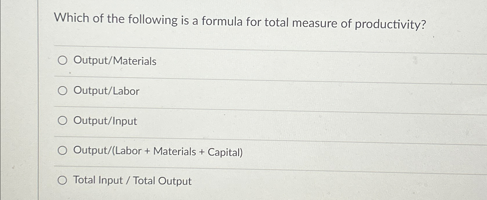 Solved Which of the following is a formula for total measure | Chegg.com