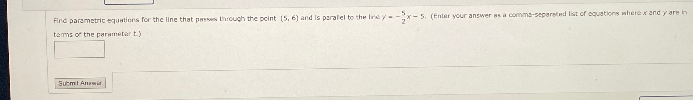 Solved terms of the parameter t.) | Chegg.com