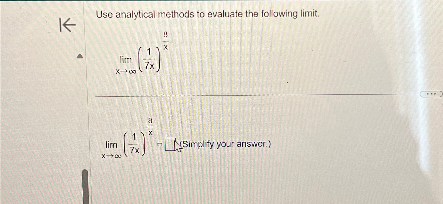Solved Use analytical methods to evaluate the following | Chegg.com
