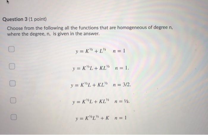 Solved Question 1 (1 point) The matrix of second partials of | Chegg.com
