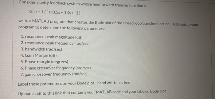 Solved Consider a unity feedback system whose feedforward | Chegg.com