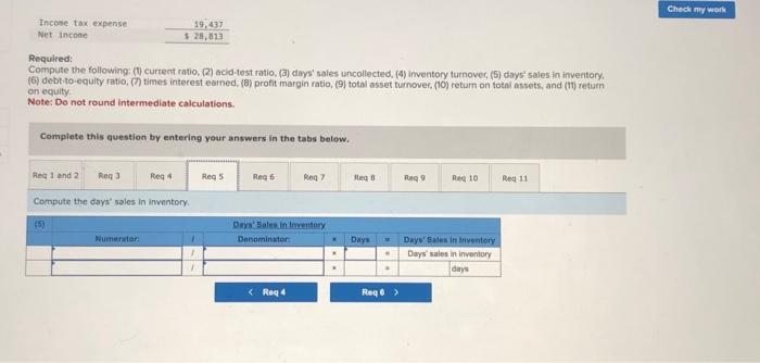 Solved Problem 13-4A (Algo) Calculating financial statement | Chegg.com