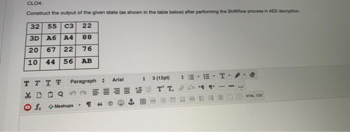 Solved CLO4: Construct the output of the given state (as | Chegg.com