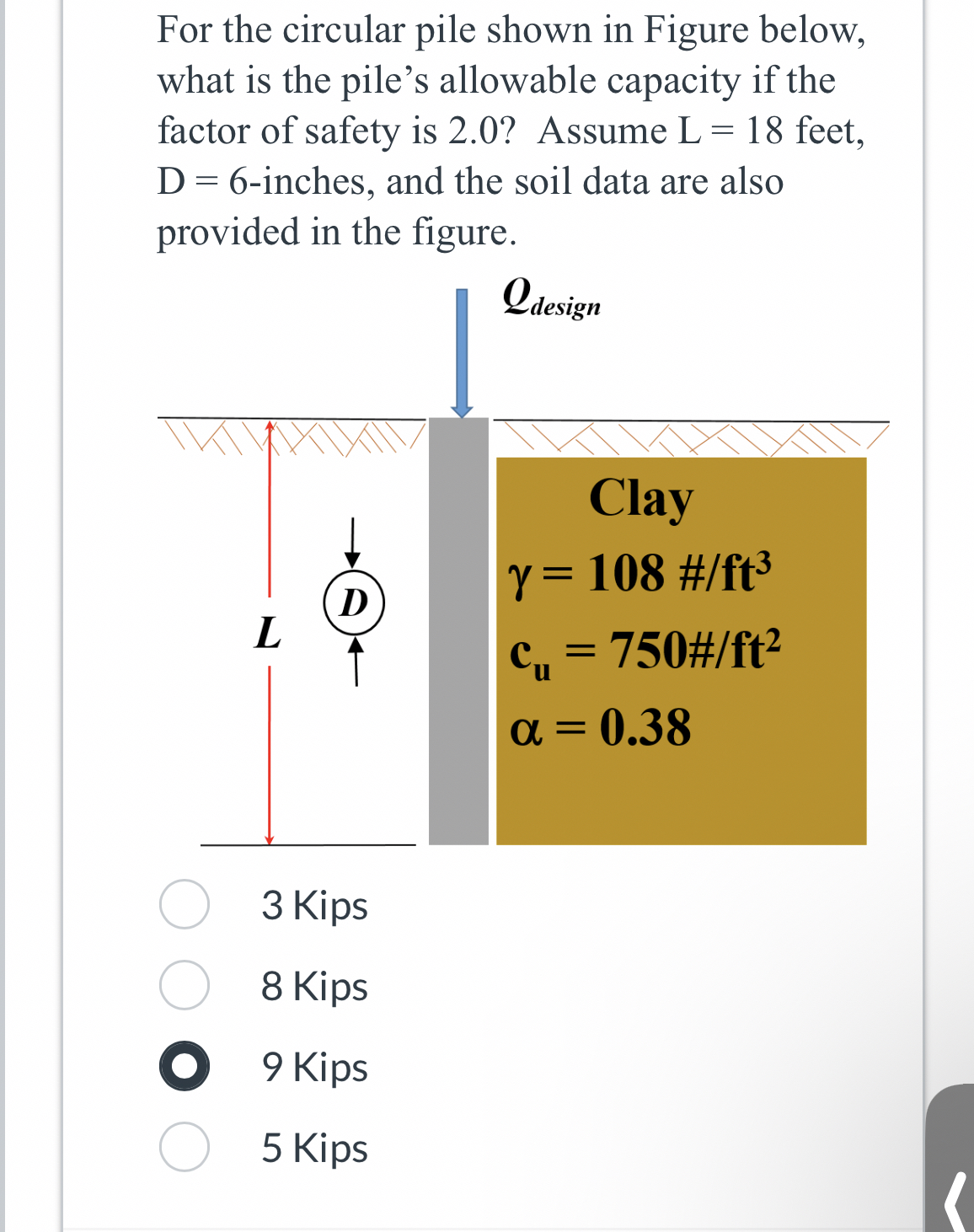 Solved by an EXPERT For the circular pile shown in Figure below, what ...