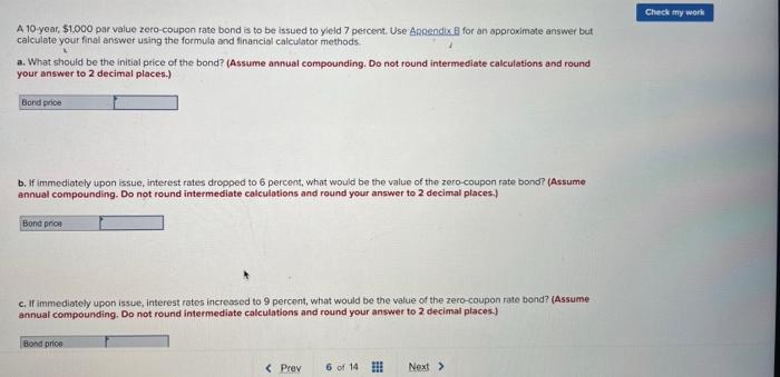 Solved A 10 year, $1,000 par value zero-coupon rate bond is | Chegg.com