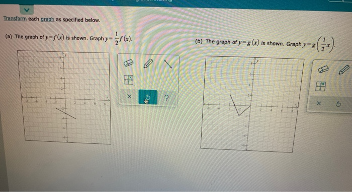Solved Transform each graph as specified below. (a) The | Chegg.com