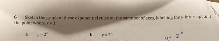 Solved 6 Sketch the graph of these exponential rules on the | Chegg.com