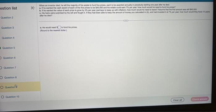 Solved estion list Question 2 Question 3 amor he died? | Chegg.com
