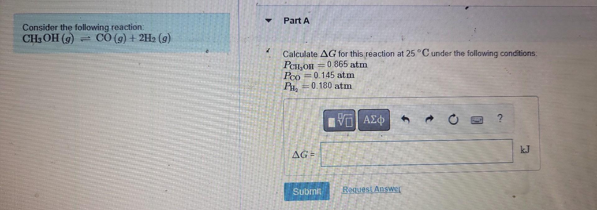 Solved Consider the following reaction: | Chegg.com