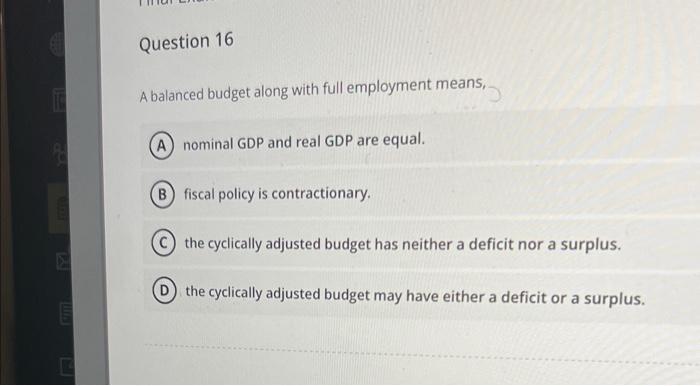 Solved Other Things Equal A Decrease In The Price Level Chegg