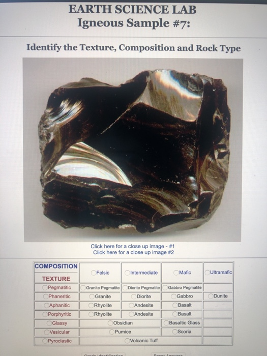 Solved Question 9 Identify igneous rock #6 Granite Basalt | Chegg.com