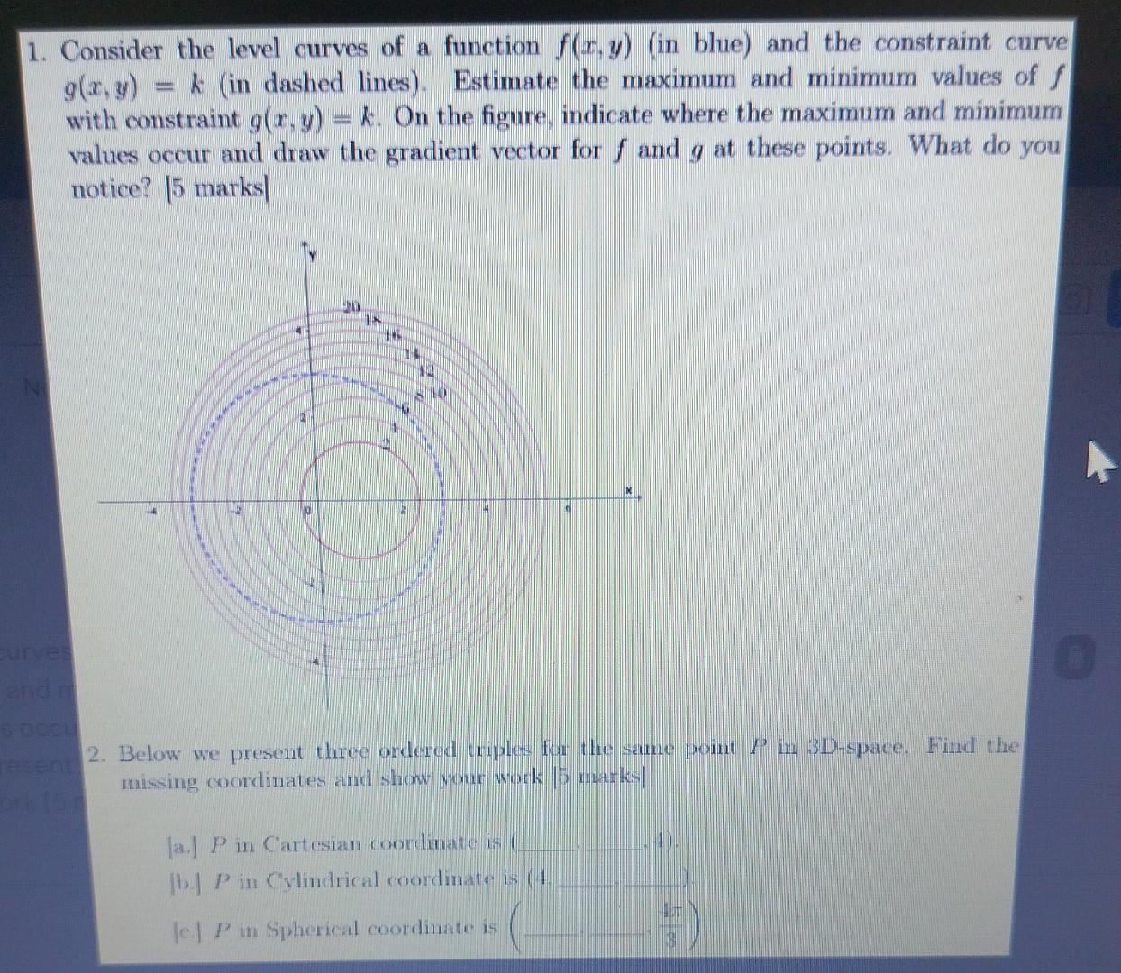 Solved Consider the level curves of a function f(x,y) (in | Chegg.com