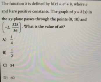 Solved The function h ﻿is defined by h(x)=ax+b, ﻿where a and | Chegg.com