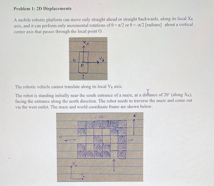 Solved A mobile robotic platform can move only straight | Chegg.com