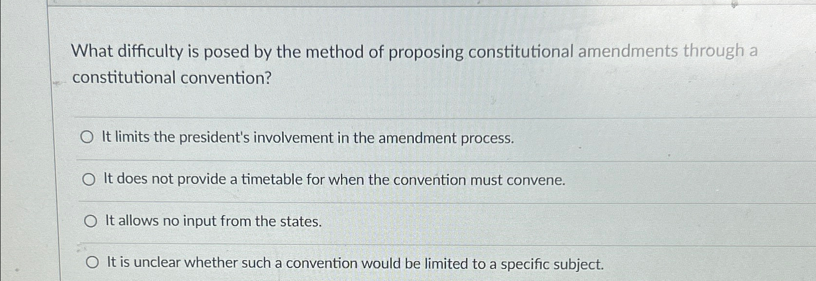 Solved What difficulty is posed by the method of proposing | Chegg.com