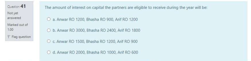 Solved Anwar Bhasha And Arif Started A Partnership Firm On 