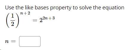 Solved Use the like bases property to solve the | Chegg.com
